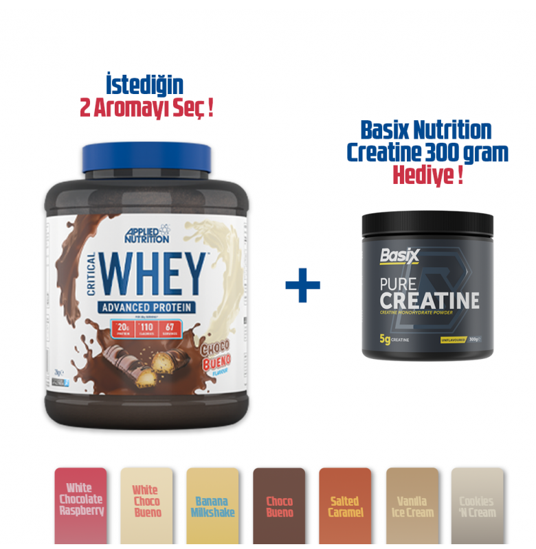 Applied Nutrition Critical Whey Protein 2000 gram 2 Al 1 Basix Creatine ...