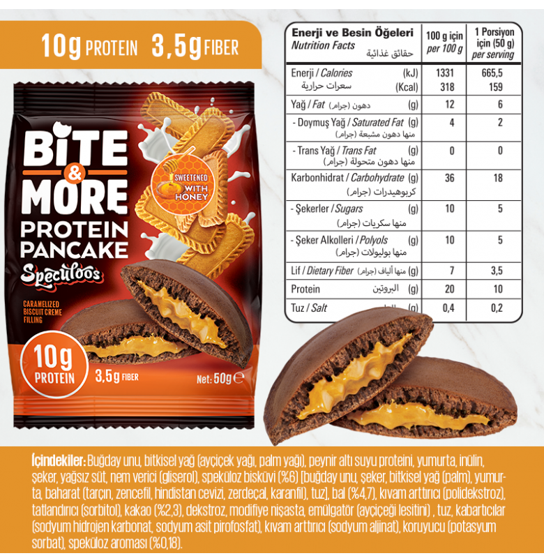 Bite & More Cocoa Protein Pancake Speculoos