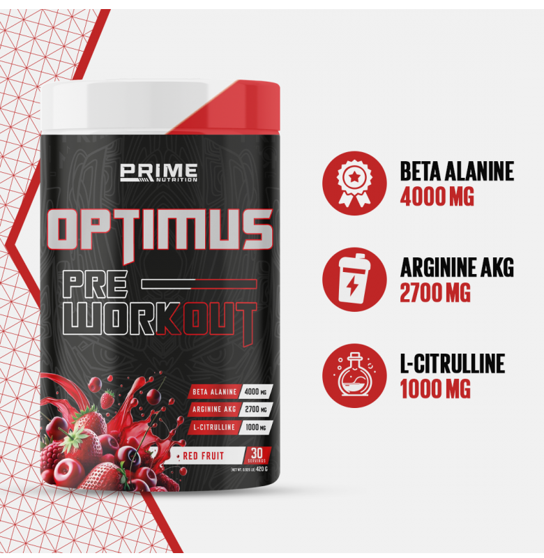 Prime Nutrition Optimus Pre-Workout Red Fruit